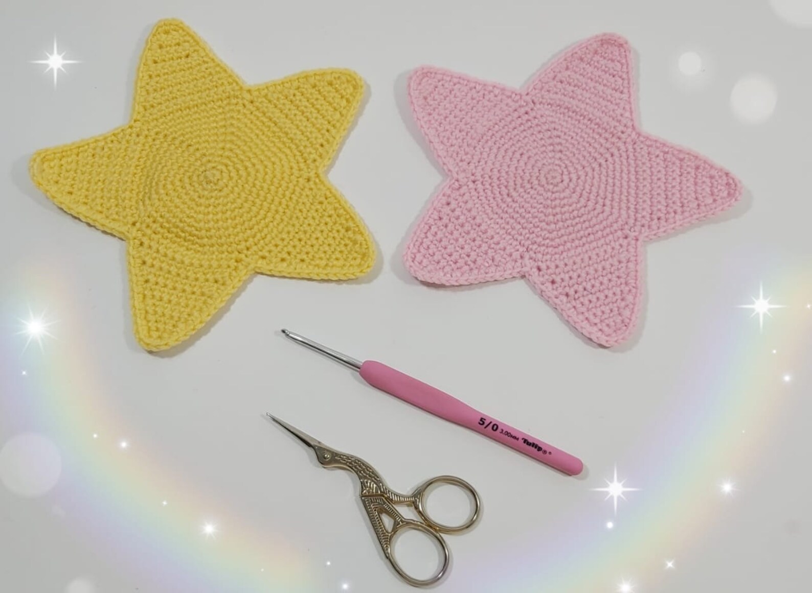 Crochet Star Applique Simple Crochet Star - Etsy
