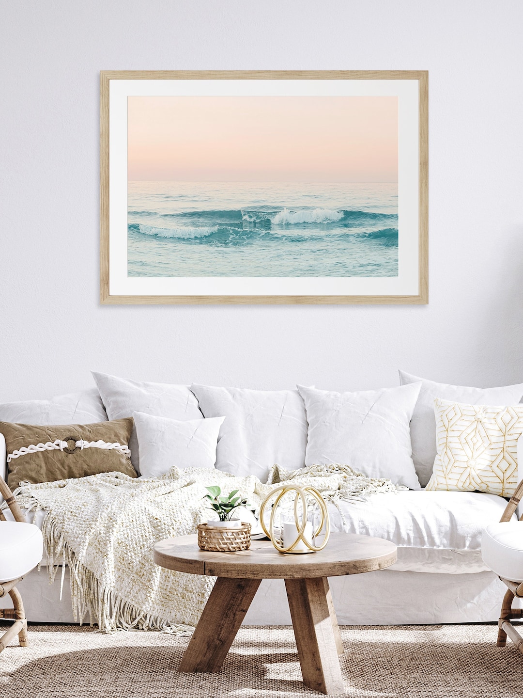 Framed Ocean Print, Large Coastal Wall Art, Framed Beach Prints ...