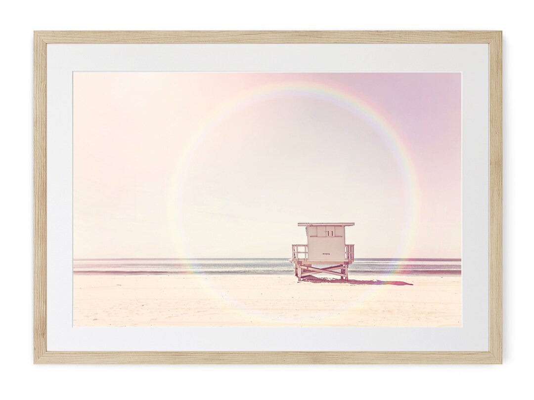 Pink Photography Wall Art, Preppy Beach Art, Surfer Girl Decor ...