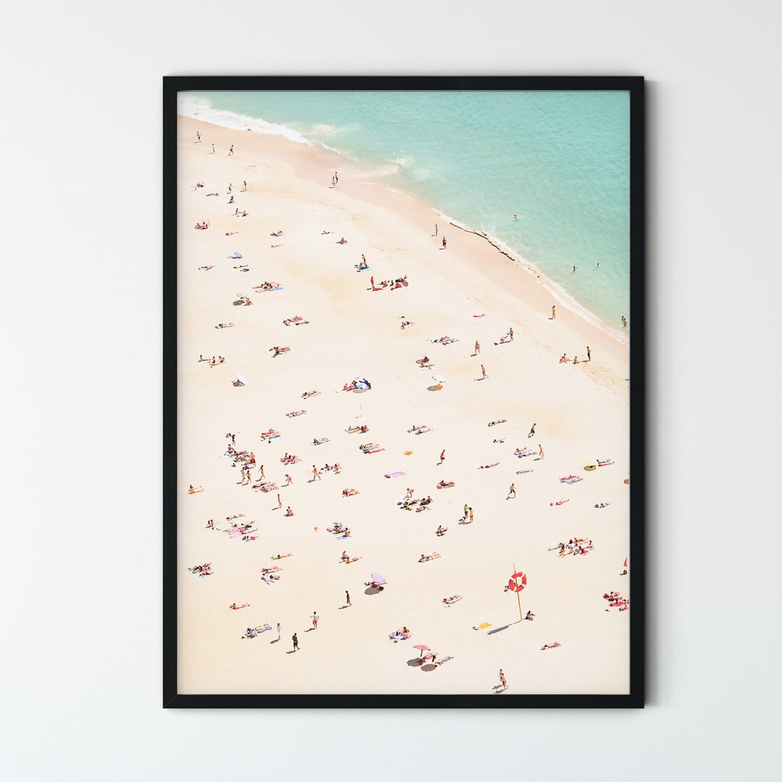 UNFRAMED Posters, Set of Two Aerial Beach Prints, Beach Wall Art, Sea ...