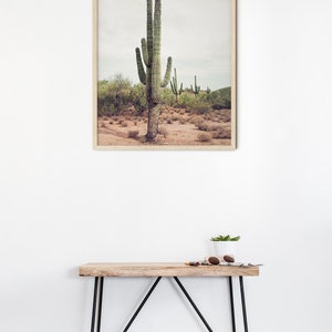 Desert Cactus Framed Print, Boho Wall Art, Large Framed Art, Natural ...