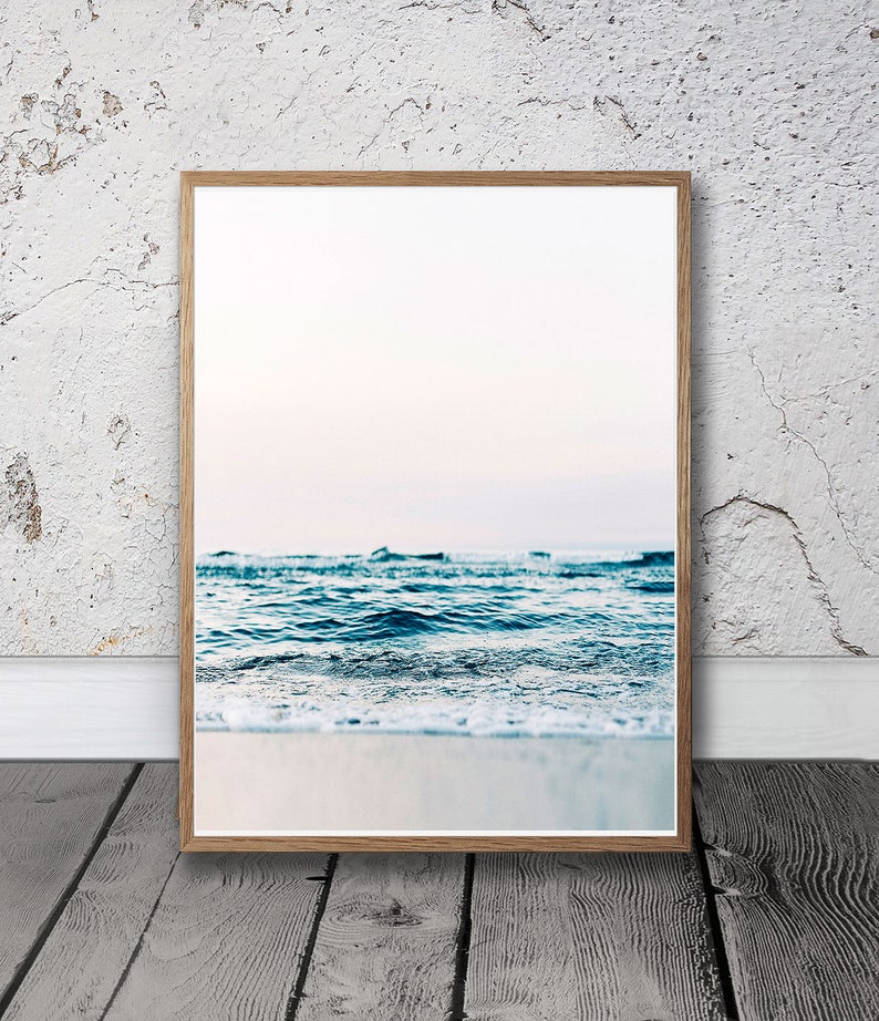 Ocean Print Ocean Wave Art Print Print to Frame Minimalist | Etsy