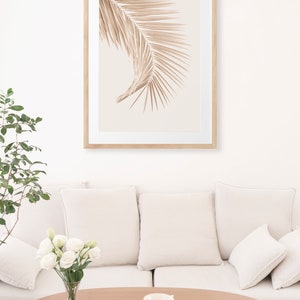 Neutral Beach Wall Art, Beige Palm Print, Neutral Prints, Coastal Home ...