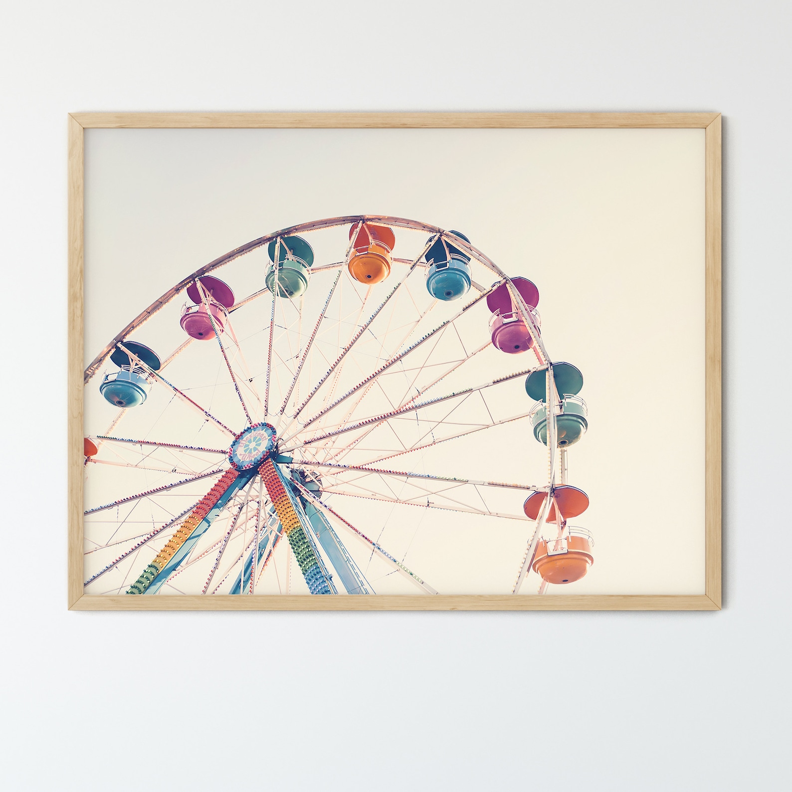 Ferris Wheel Framed Wall Art, Colorful Photography Print - Etsy