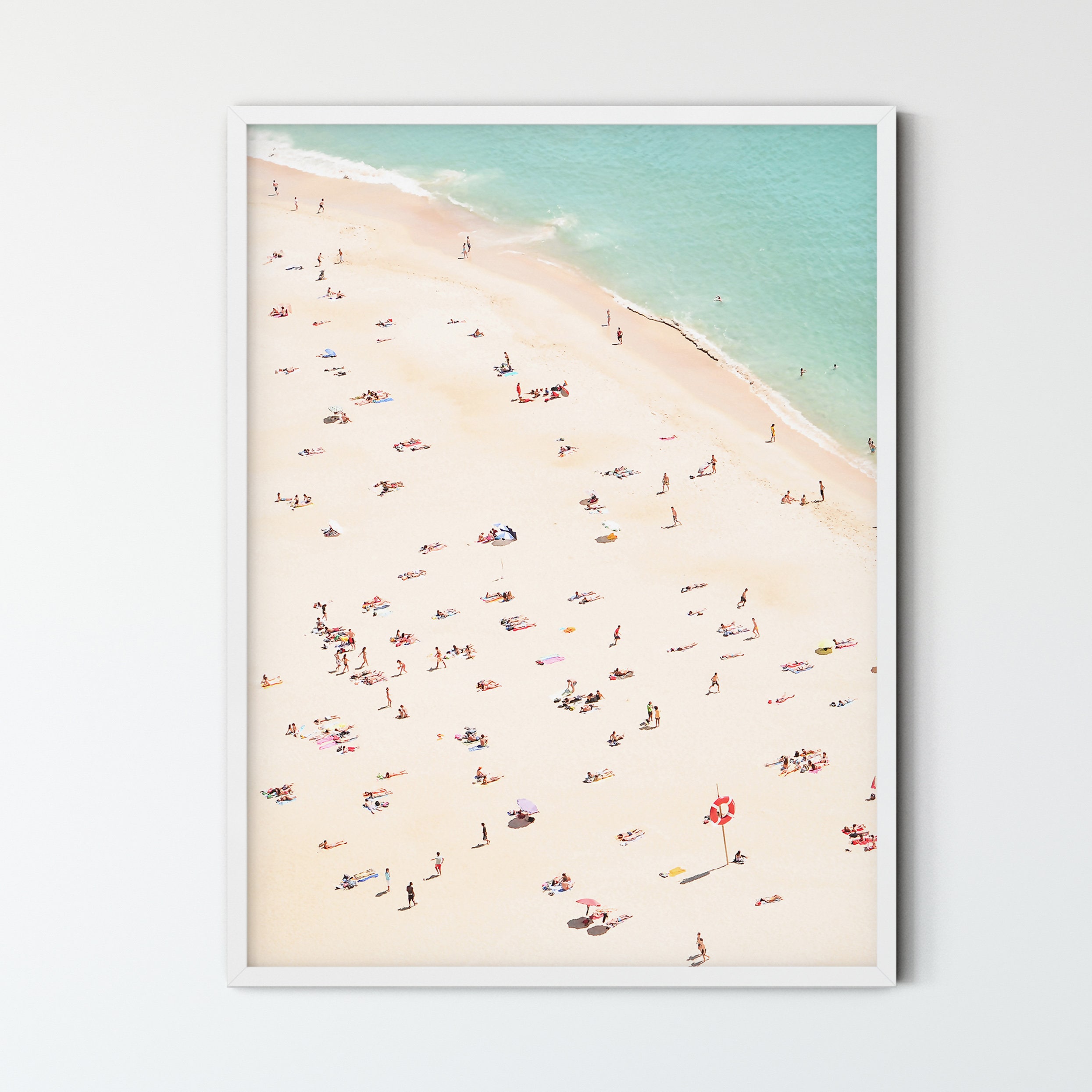 UNFRAMED Posters, Set of Two Aerial Beach Prints, Beach Wall Art, Sea ...