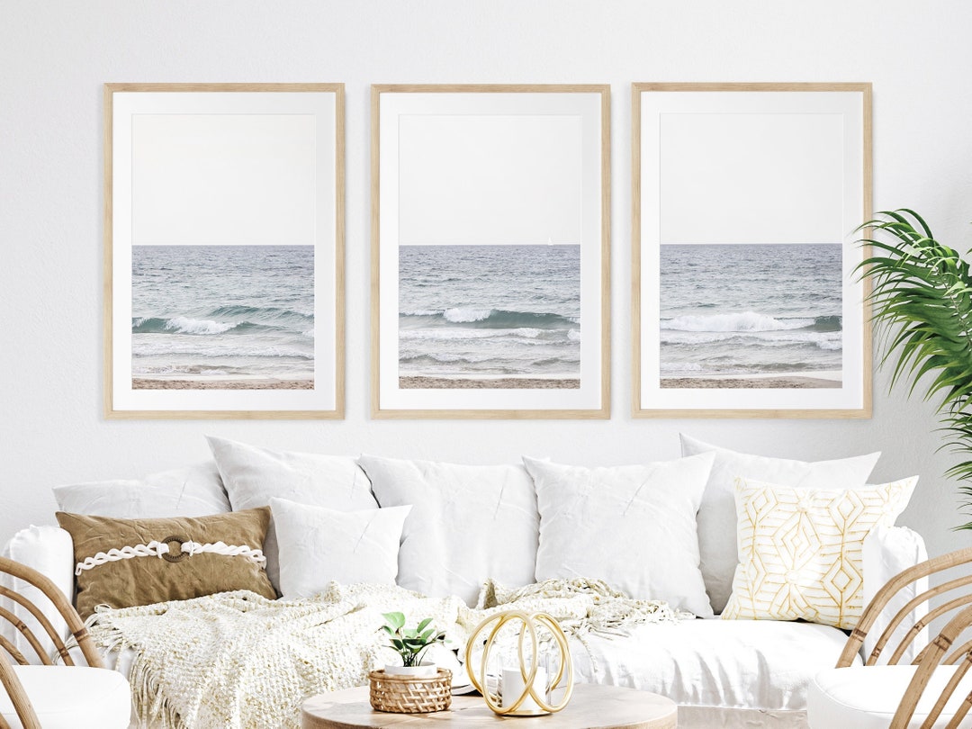 Ocean Wall Art Set of Three Fine Art Photography Sea Prints, Triptych ...