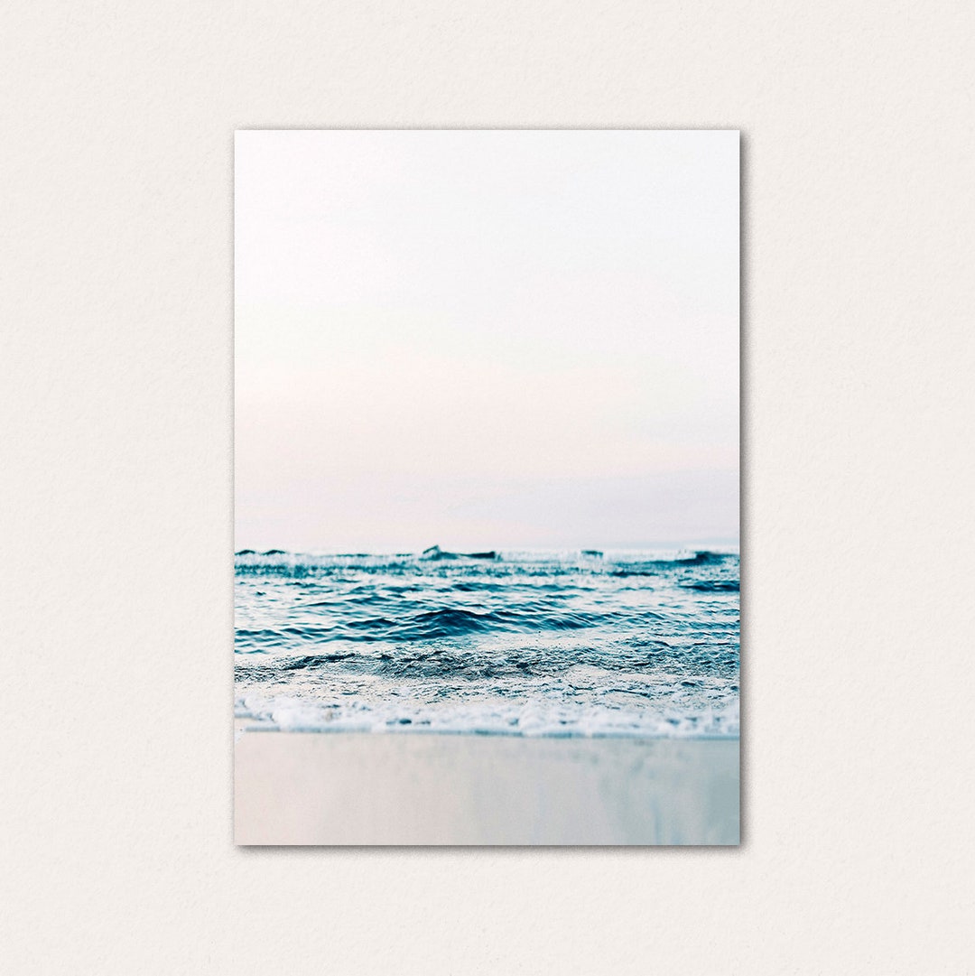 Ocean Print, Ocean Wave Art Print, Print to Frame, Minimalist Ocean ...