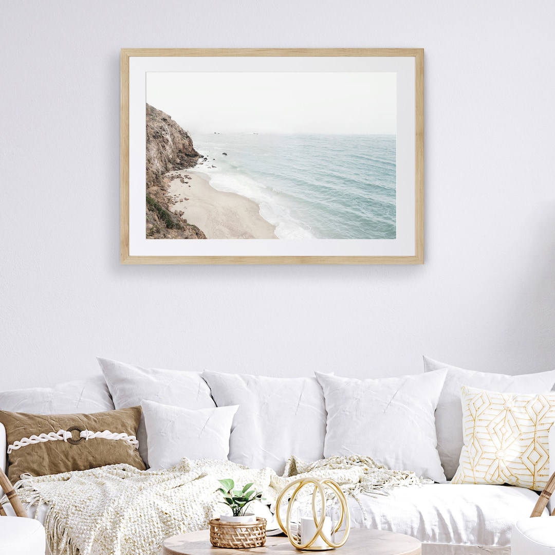 California Coastline FRAMED Art Print, Coastal Wall Art, Ocean ...