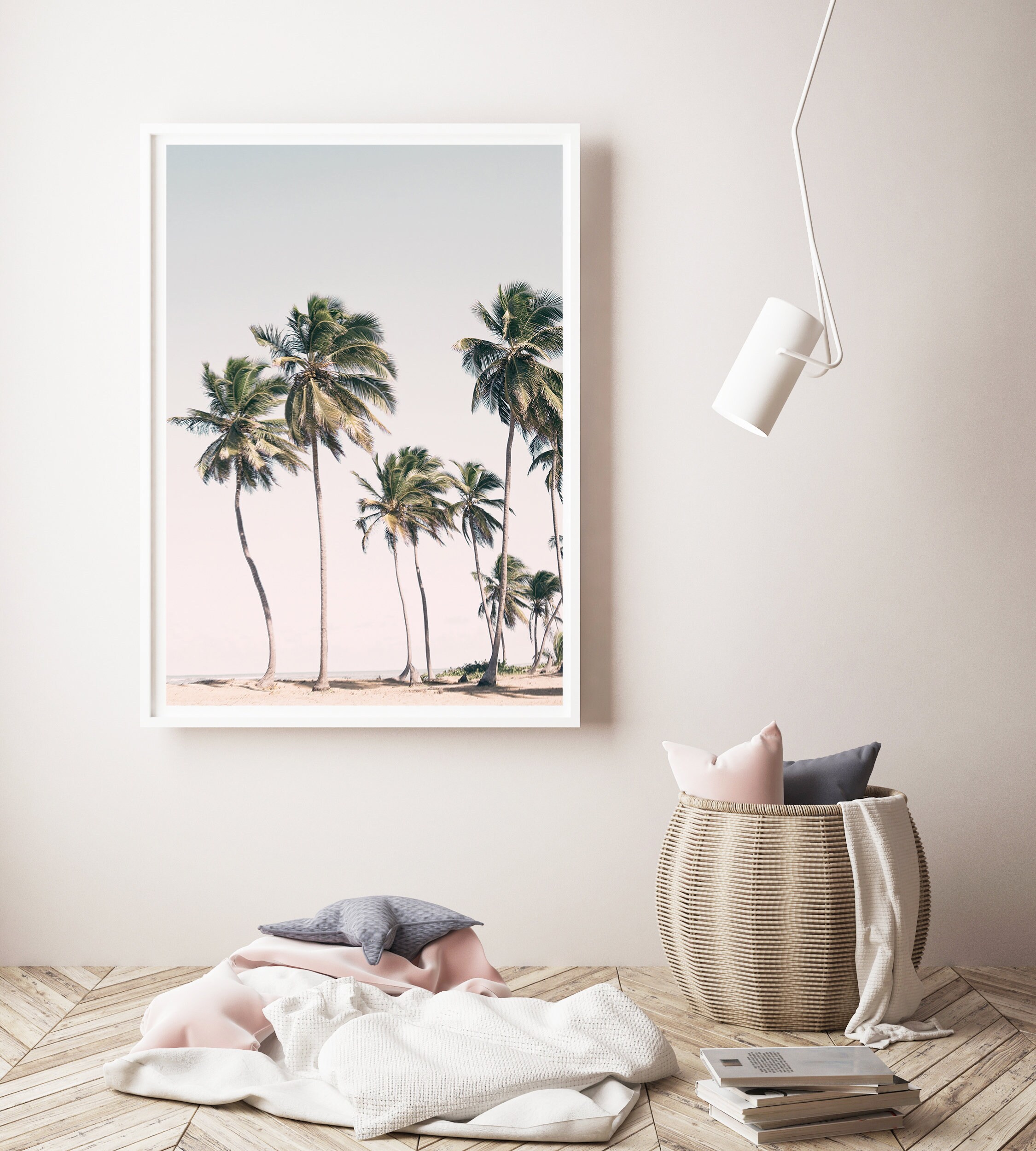 Tropical Palm Trees Unframed Art Sunset Wall Art Tropical - Etsy