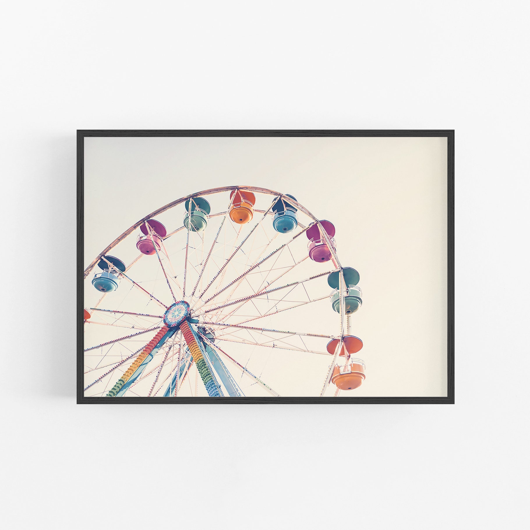 Ferris Wheel Art Print Nursery wall decor Colorful Art Kids | Etsy