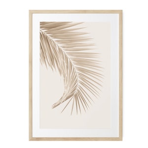 Neutral Beach Wall Art, Beige Palm Print, Neutral Prints, Coastal Home ...