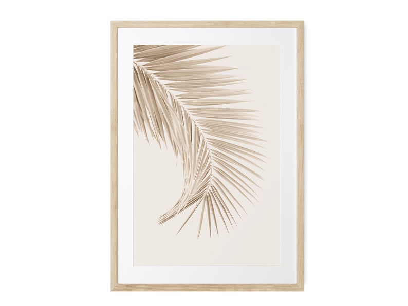 Neutral Beach Wall Art, Beige Palm Print, Neutral Prints, Coastal Home ...