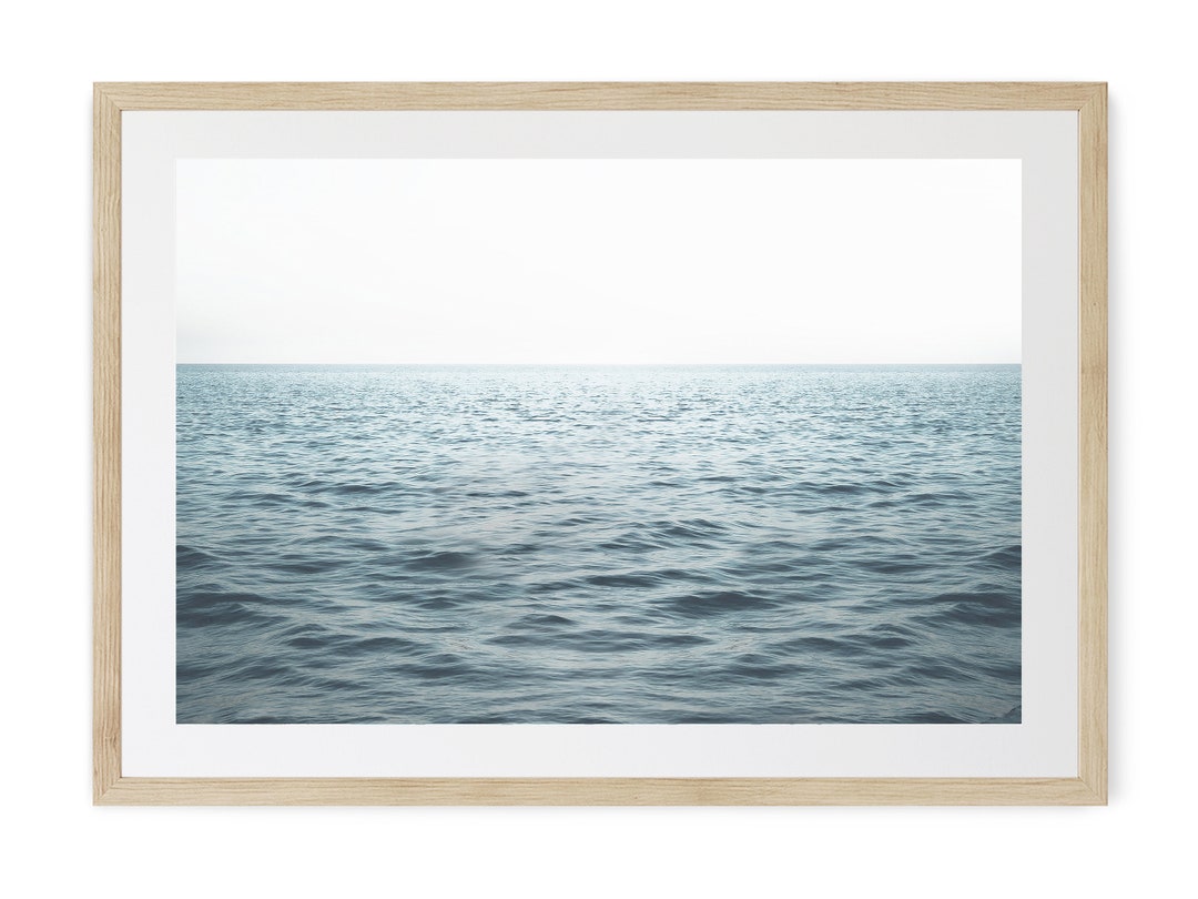 Ocean Horizon Art Print, Unframed Print, Calming Sea, Minimalist ...