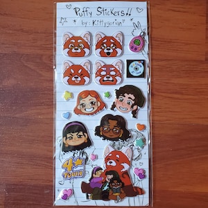 Red Panda Puffy Stickers - Etsy
