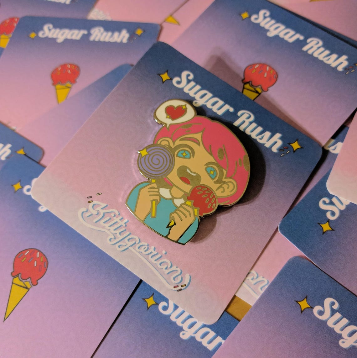 Sugar Rush Hard Enamel Pin Candy Lapel Pin Cute Enamel Pin - Etsy