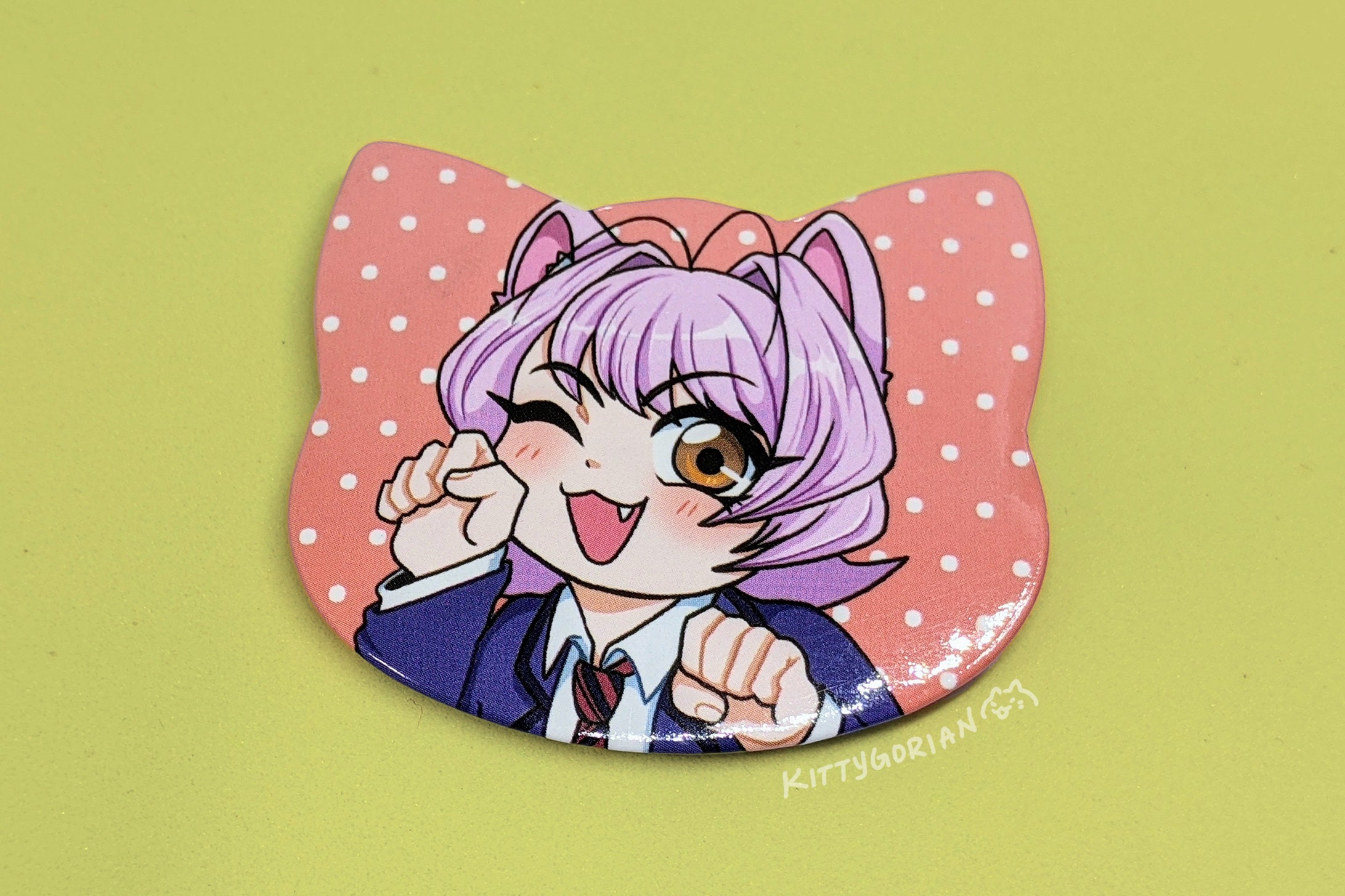 Komi-san Cat-shaped Buttons Komi Can't Communicate - Etsy