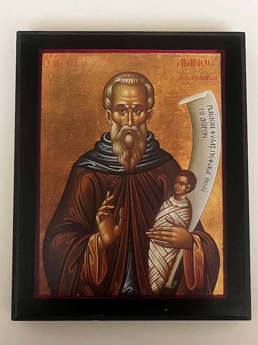 Saint Stylianos Greek Orthodox Icon, Stylianos of Paphlagonia Protector ...