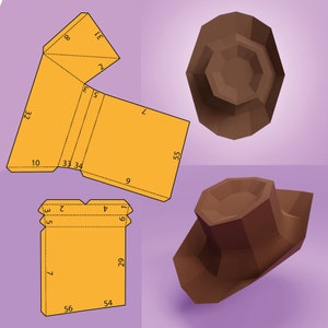 DIY Papercraft Hat, Pre-cut Kit,party Hat,cowboy Hat,paper Hat, DIY ...
