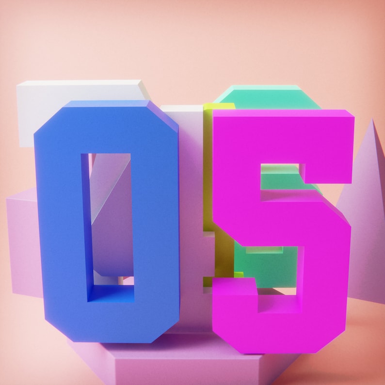 3D Craft Numbers 0 to 9, PDF Cutting Files for Manual or Cricut Machine ...