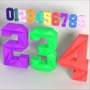 3D Craft Numbers 0 to 9, PDF Cutting Files for Manual, Cricut Machine ...