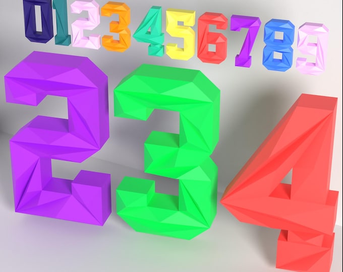 3D Craft Numbers 0 to 9, PDF Cutting Files for Manual, Cricut Machine ...