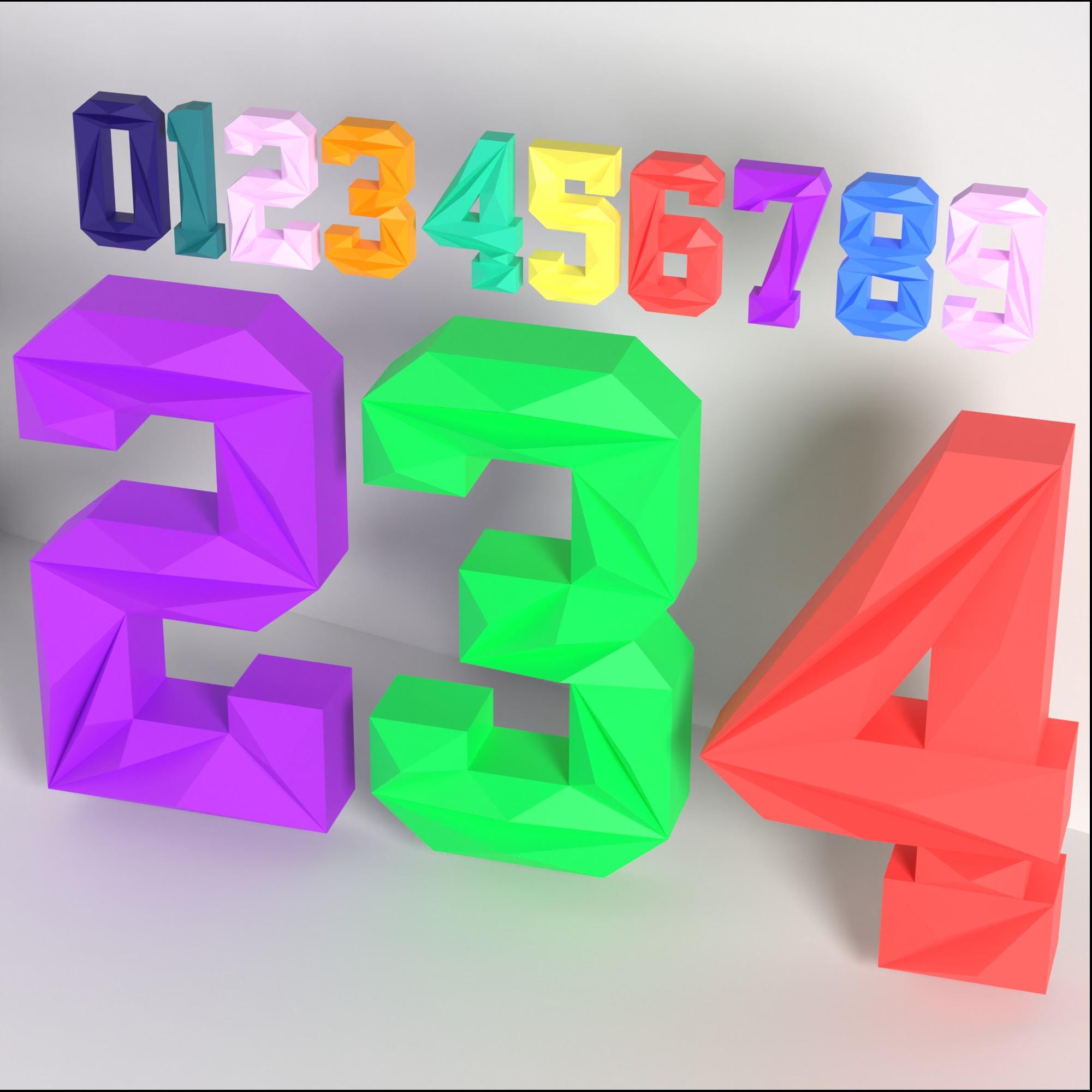 3D Craft Numbers 0 to 9, PDF Cutting Files for Manual, Cricut Machine ...