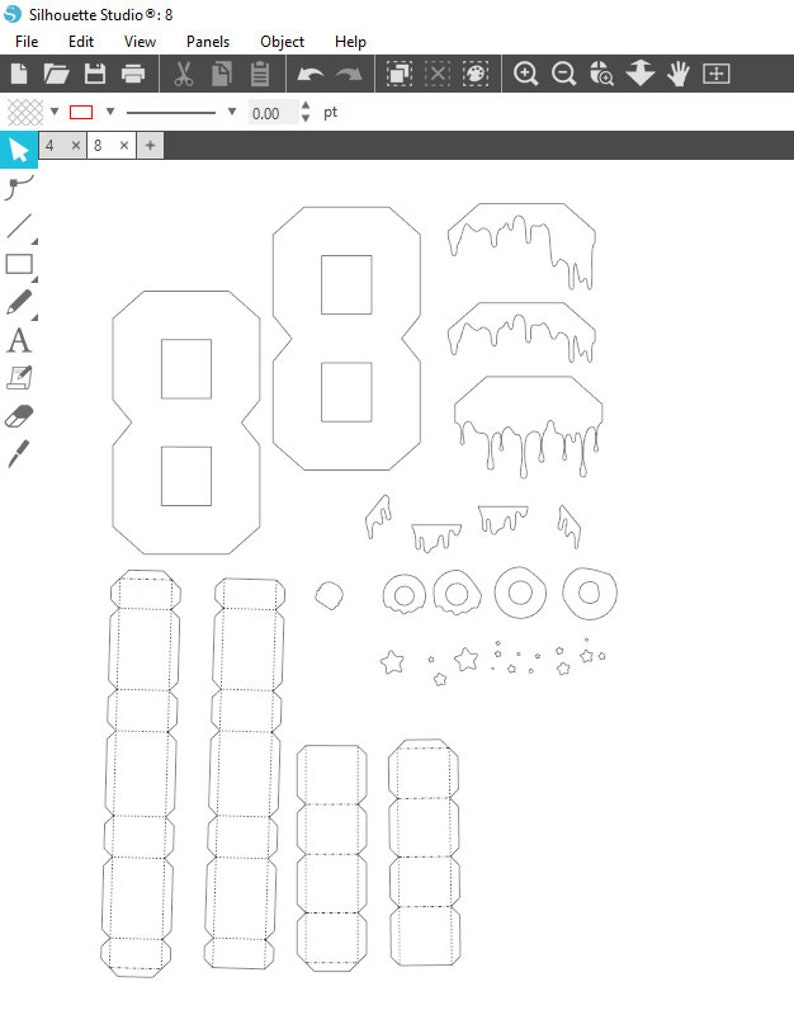 3D Craft Donut Numbers 0 to 9, Cutting Files for Manual or Cricut ...