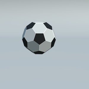 Paper Soccer Ball DIY Printable PDF Template - Papercraft Football ...