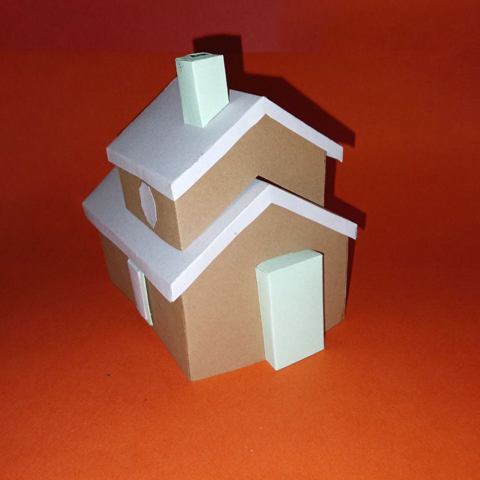 Paper House DIY Printable PDF Template Papercraft House Design, 3D ...