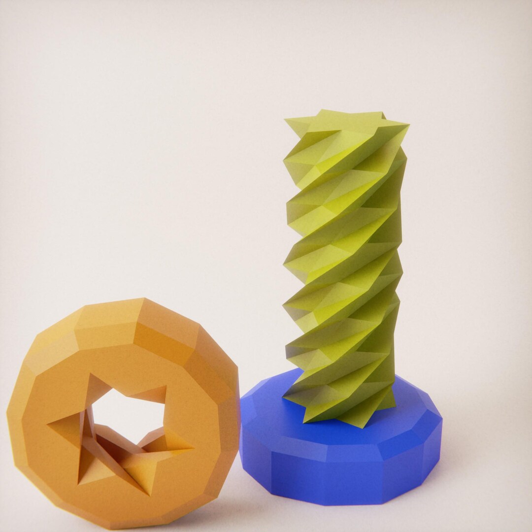 3D Bolt and Nut Papercraft Gift Box – SVG, PDF, DXF, Studio3 Files by ...