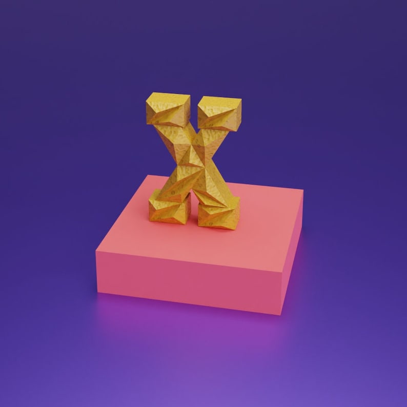 3D Letters A to Z, Papercraft LETTER, Low Poly ALPHABET, Decor for Home ...