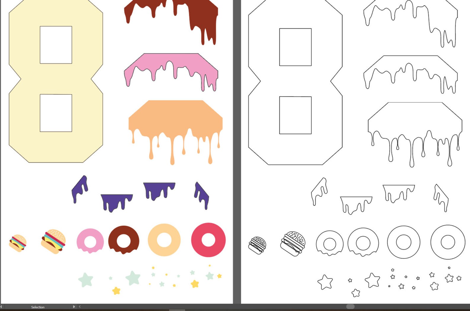 3D Craft Donut Numbers 0 to 9, Cutting Files for Manual or Cricut ...