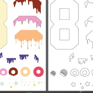 3D Craft Donut Numbers 0 to 9, Cutting Files for Manual or Cricut ...