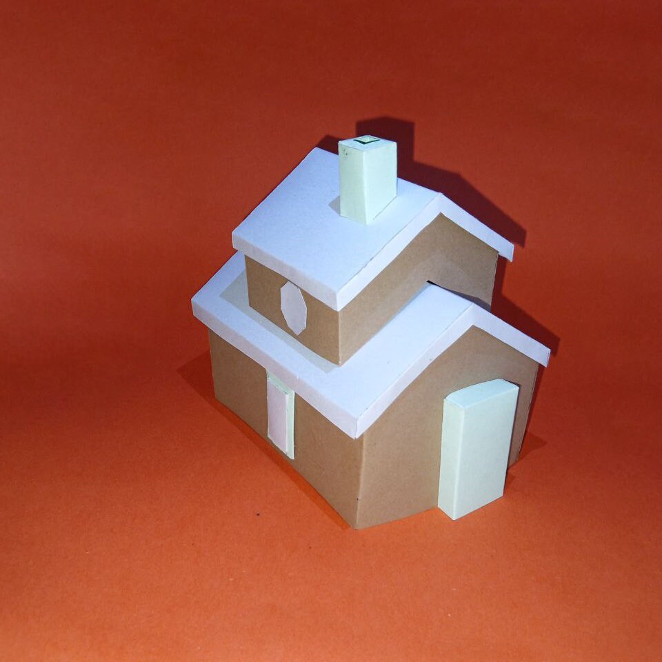 Paper House DIY Printable PDF Template Papercraft House Design, 3D ...