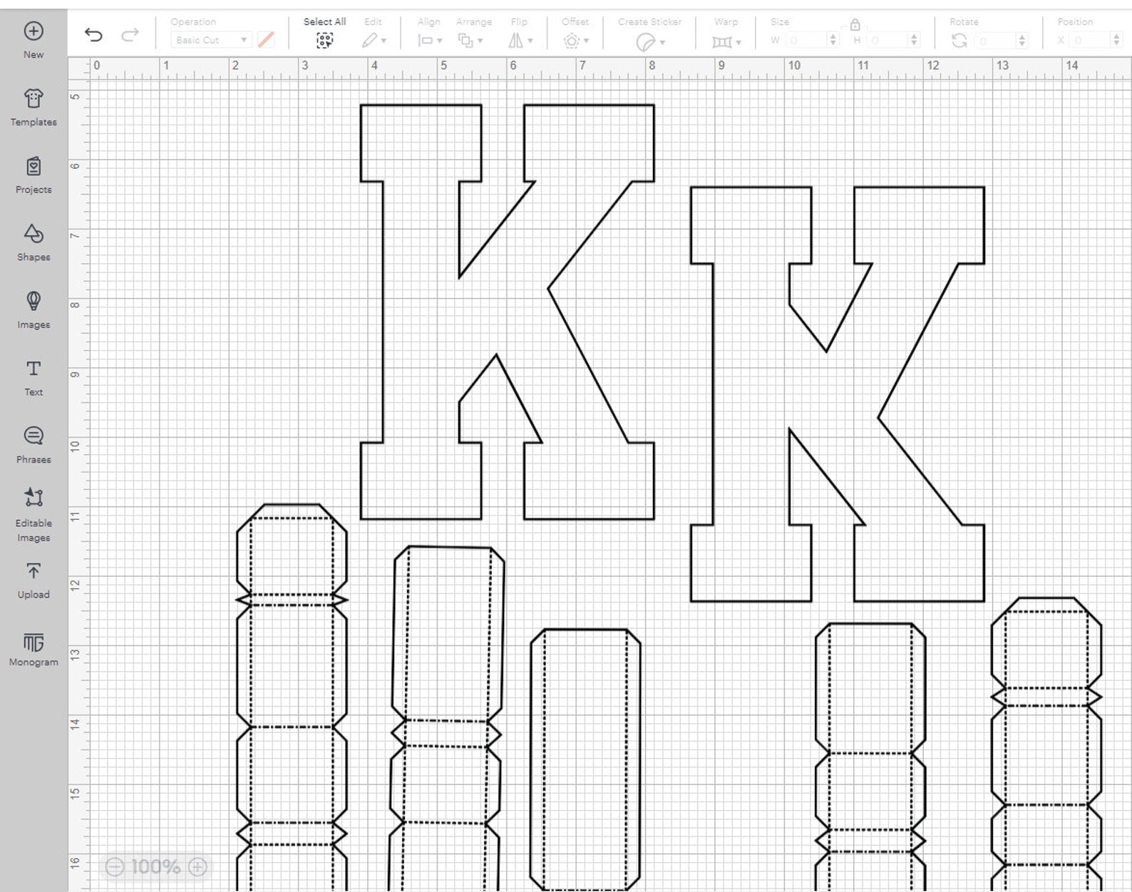 3D Letters A to Z, Cutting Files for Manual or Machine, Die Cut ...