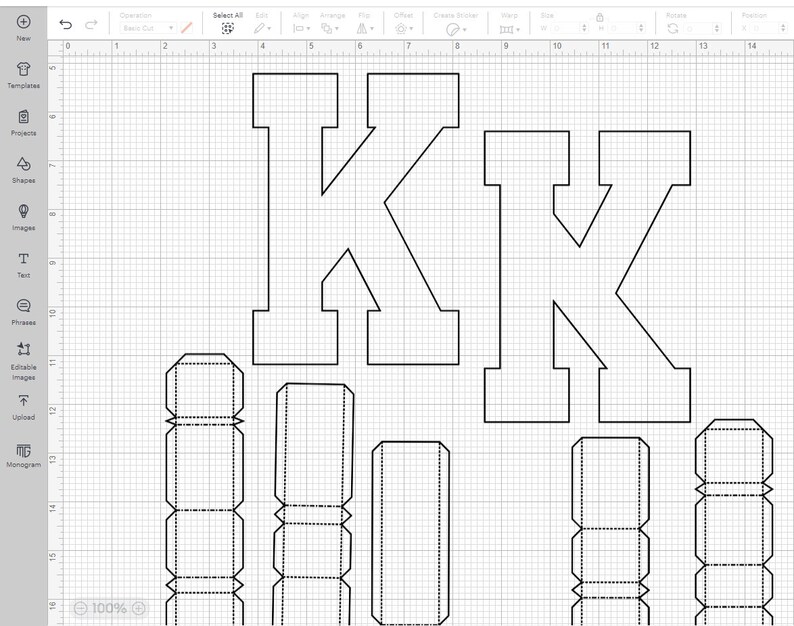 3D Letters A to Z, Cutting Files for Manual or Machine, Die Cut ...