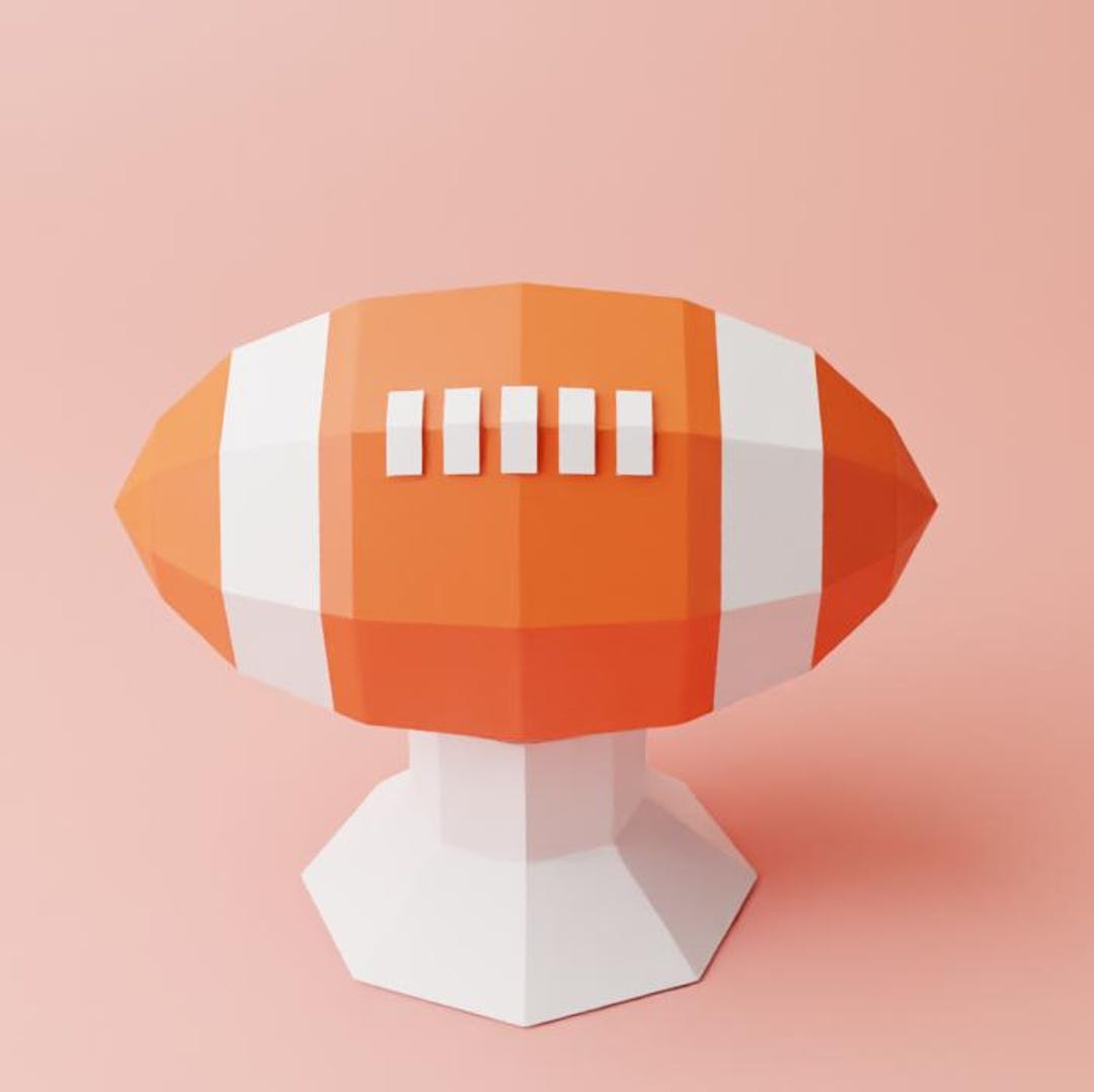 3D Football Papercraft Pattern With Tutorial – SVG, PDF, DXF, Studio3 ...