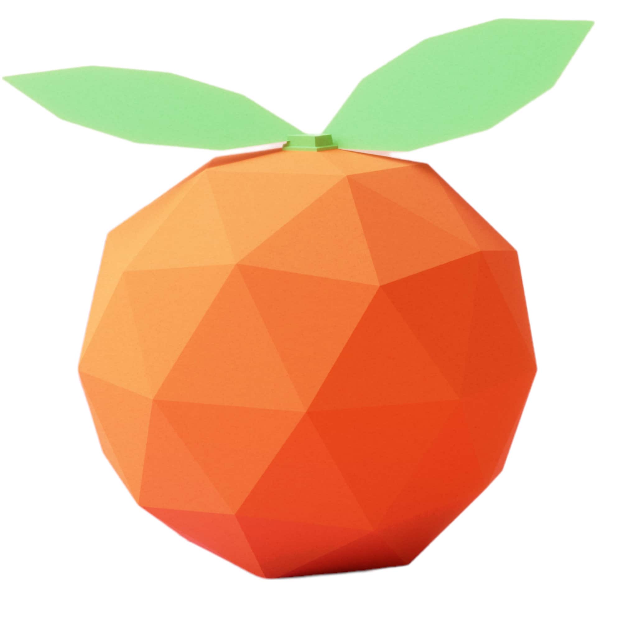 Paper Orange DIY Printable PDF Template Papercraft ORANGE Design, 3D ...