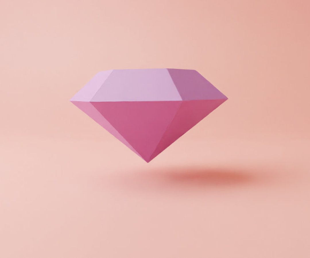 3D Diamonds Papercraft Gems SVG, Cutting Files for Manual or Cricut ...