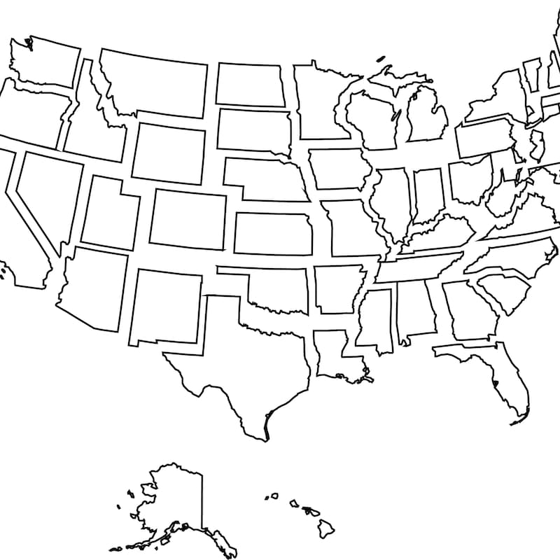 Usa Map Svg - Etsy