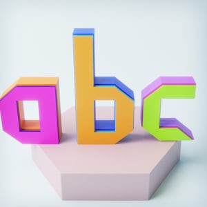 3D Letters A to Z Lowercase, Cutting Files for Manual or Machine ...