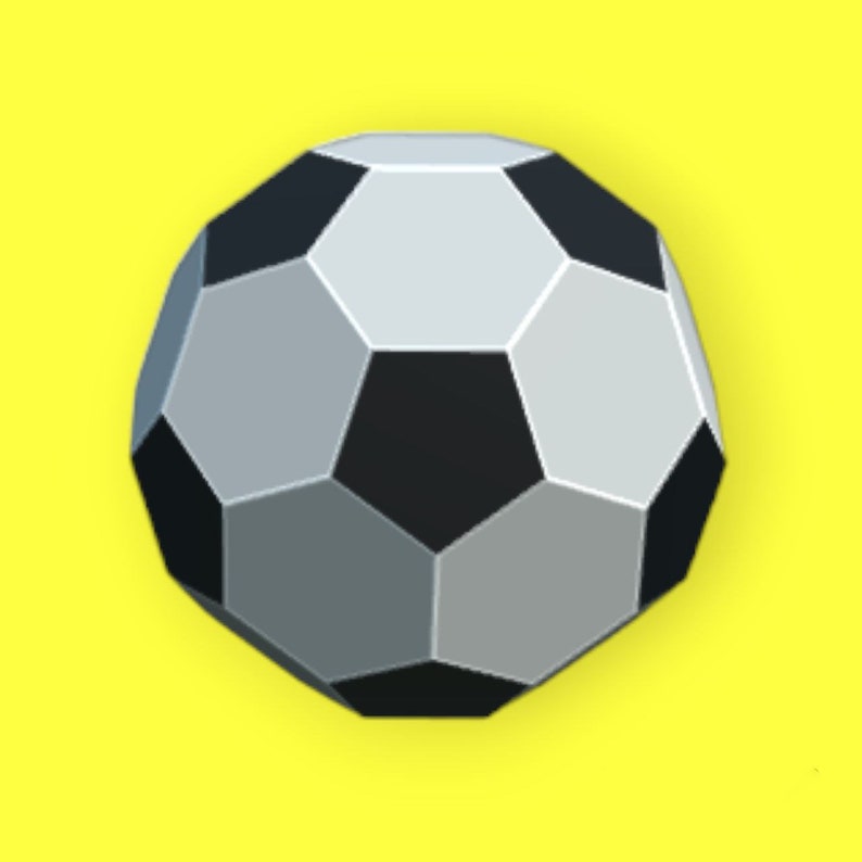 Paper Soccer Ball DIY Printable PDF Template - Papercraft Football ...