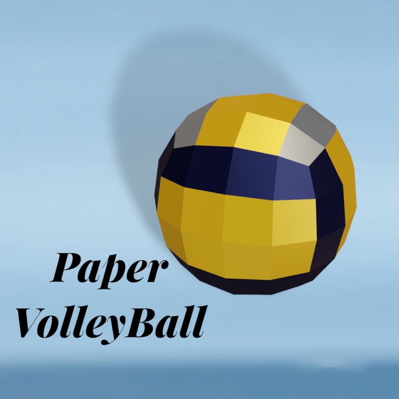 DIY Low Poly Paper Volleyball: Printable 3D Craft (PDF Download) - Etsy
