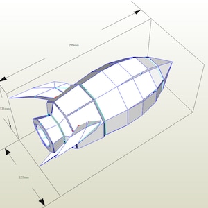 DIY Papercraft Rocket: 3D Rocket Ship Model (PDF Template) - Etsy
