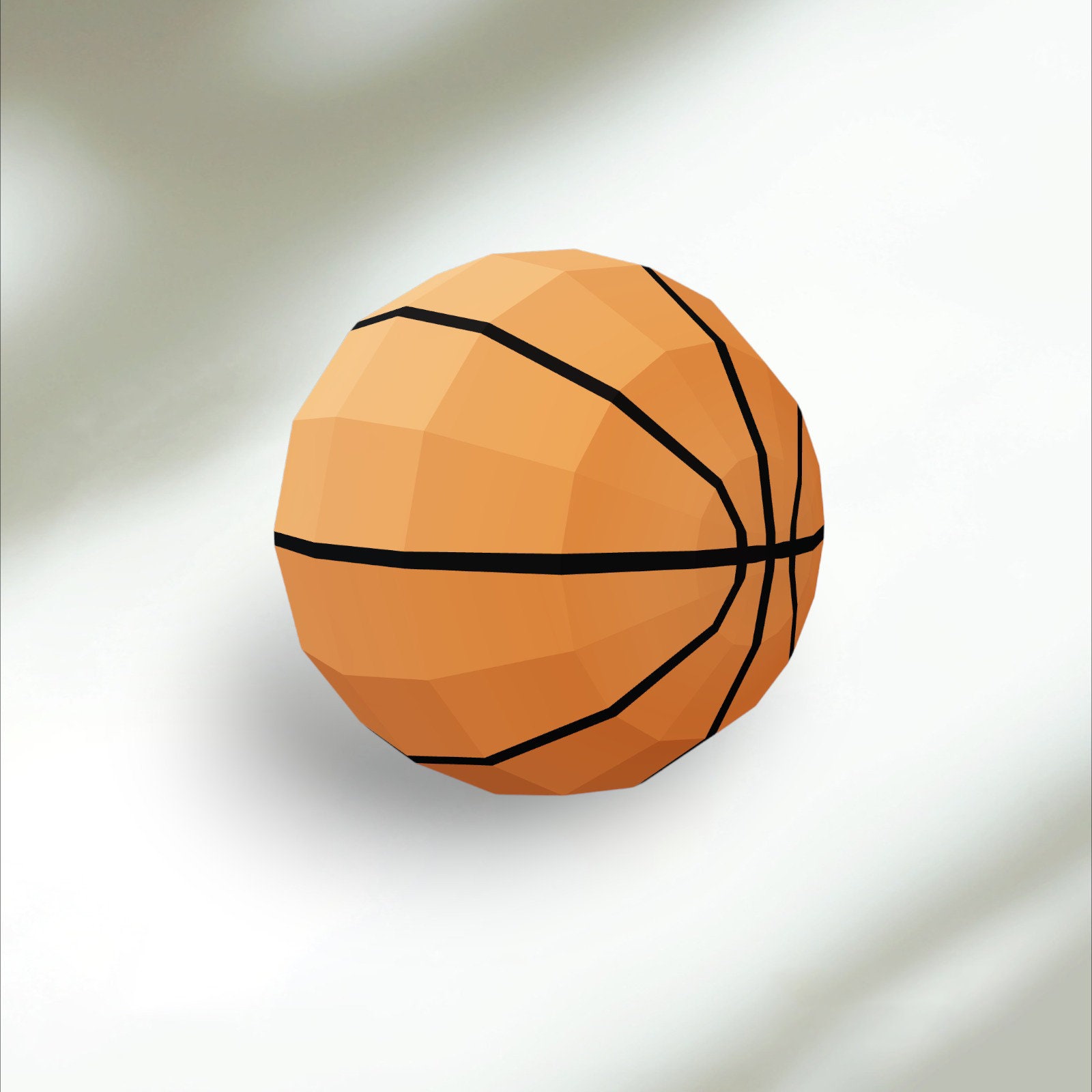 DIY Basketball SVG I Printable Low Poly Craft Basket Ball Print and ...