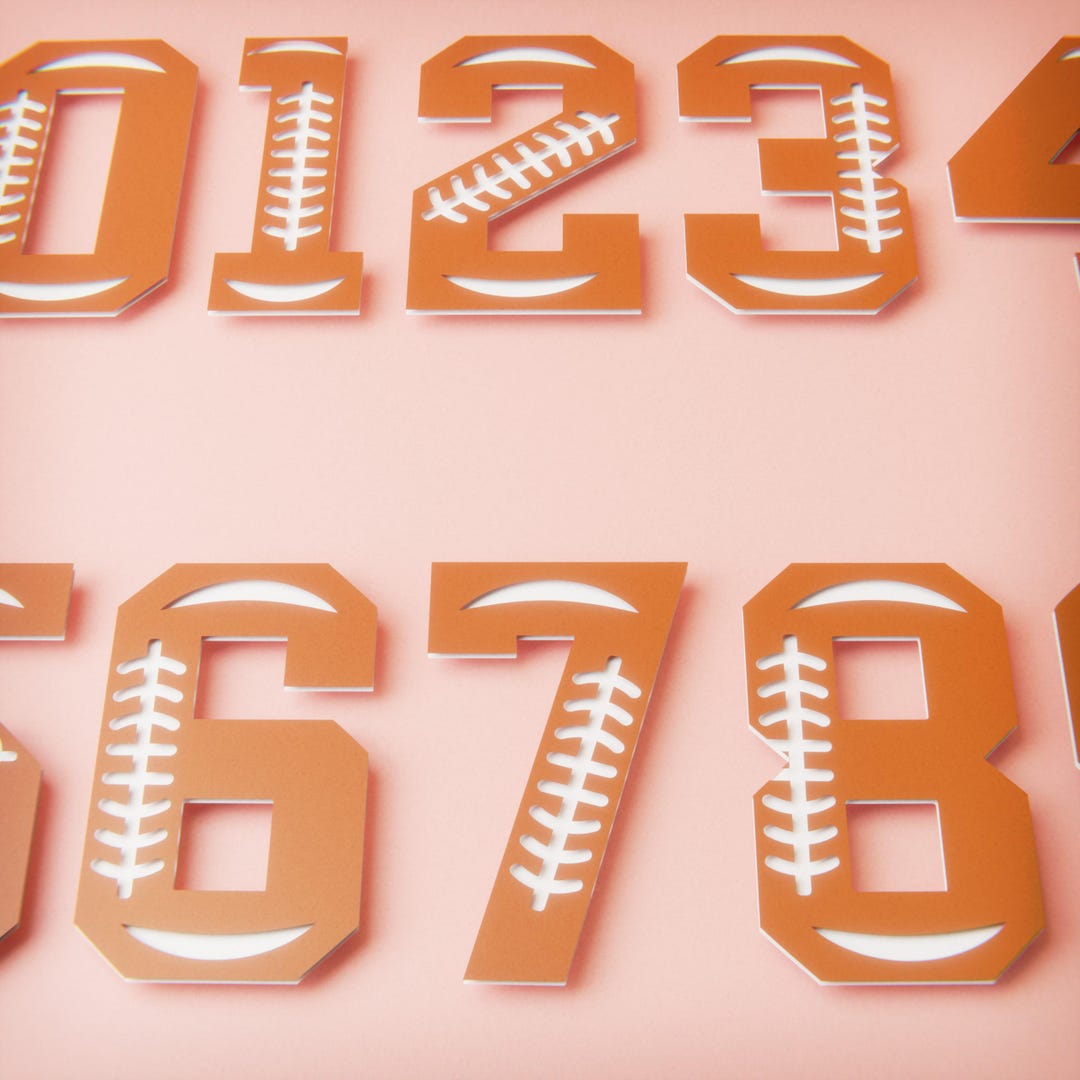 Football Numbers SVG: Sports Font Cut Files (digital Download) - Etsy