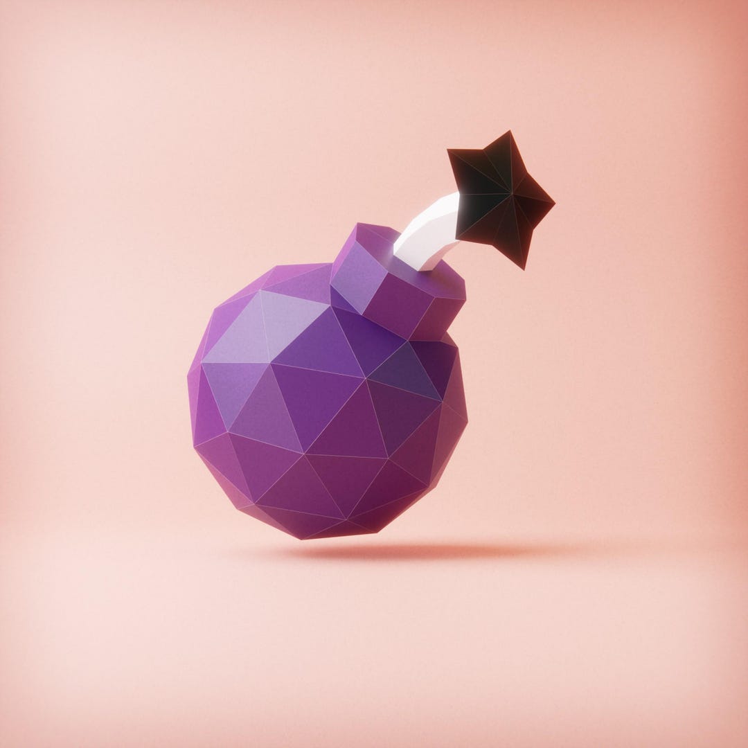 PDF Template of Bomb Papercraft, SVG Template for Cricut Machine DXF ...