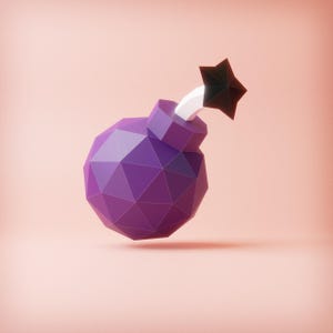 PDF Template of Bomb Papercraft, SVG Template for Cricut Machine DXF ...