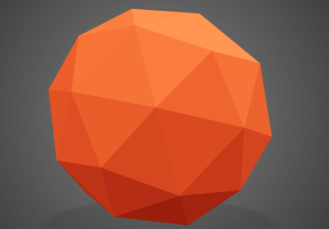 Paper Orange DIY Printable PDF Template Papercraft ORANGE Design, 3D ...