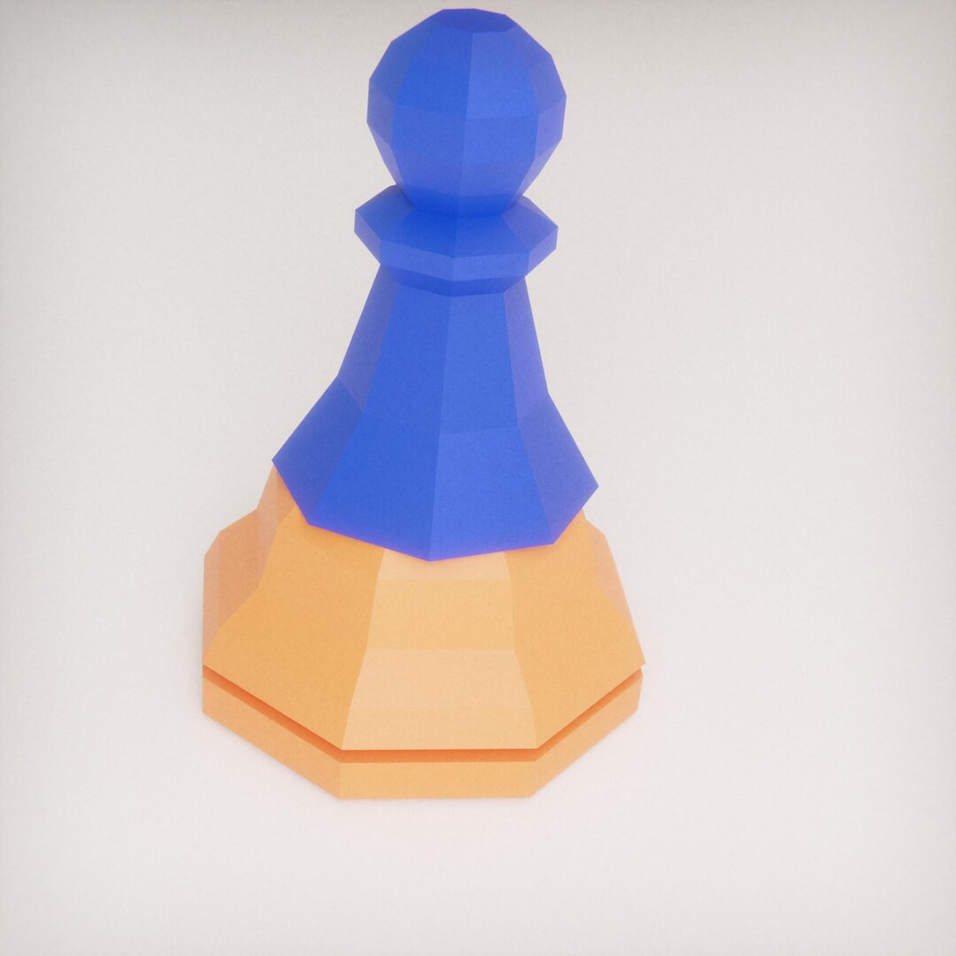3D Giant Chess Pawn Gift Box Papercraft – SVG, PDF, DXF, Studio3 Files ...